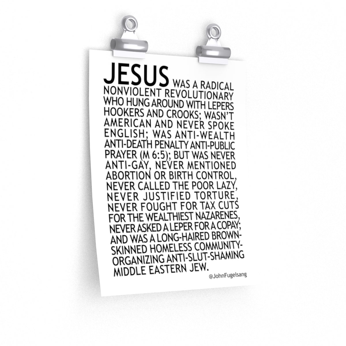 Jesus Poster - Multiple Sizes – The John Fugelsang Store
